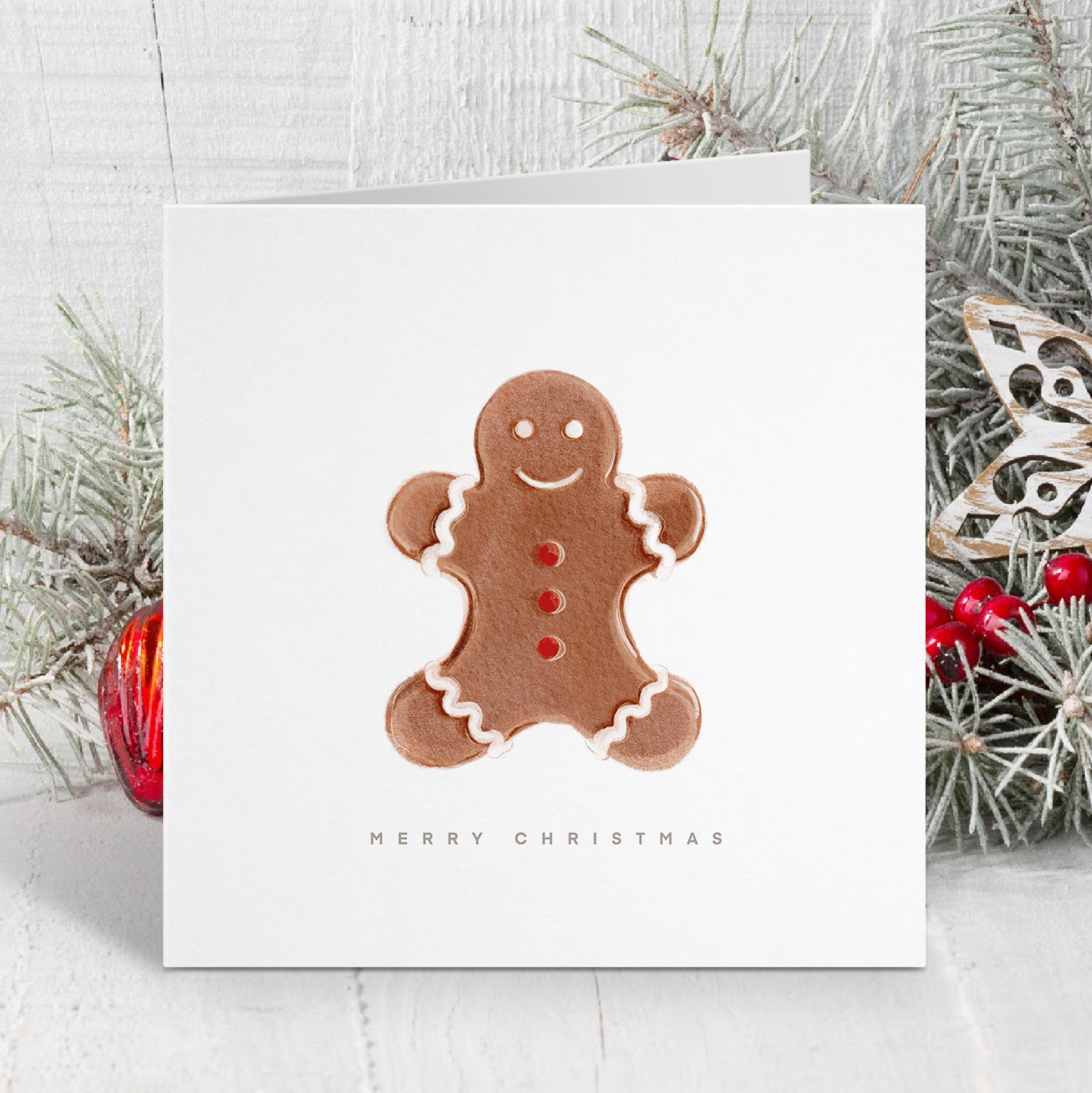 The Gingerbread Man - Christmas Card – Lottie.L Art